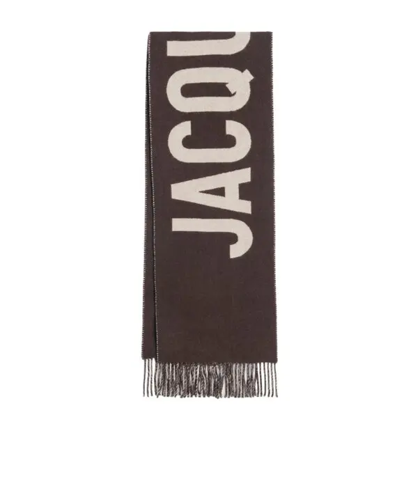 Jacquemus Logo Detailed Fringed Edge Scarf