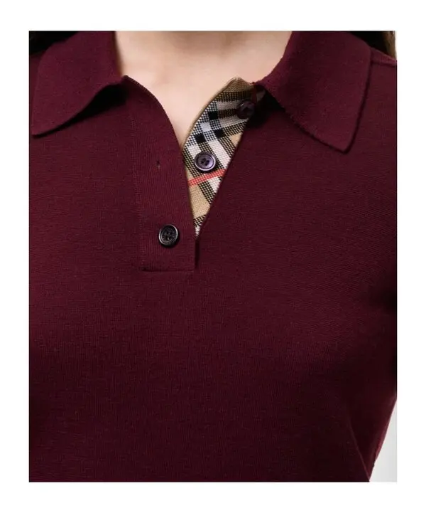 Burberry Long-sleeve Wool Polo Shirt