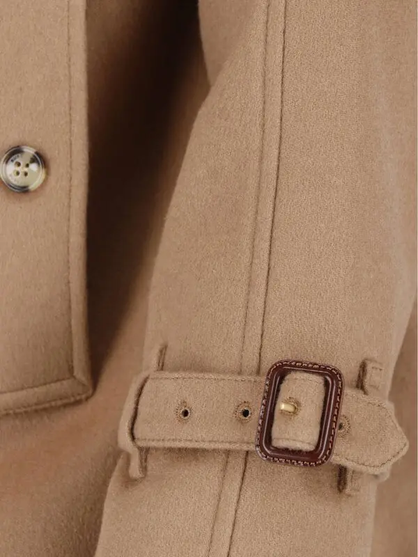 Burberry Cropped Cashmere Mayfair Trench Jacket