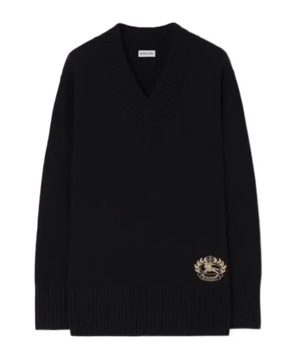 Burberry Wool Cashmere V-neck Sweater