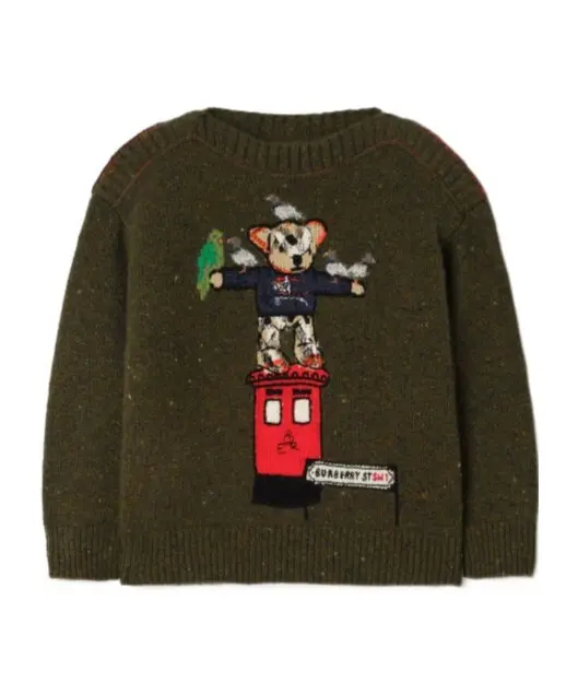 Burberry Postbox Bear Wool Cashmere Sweater