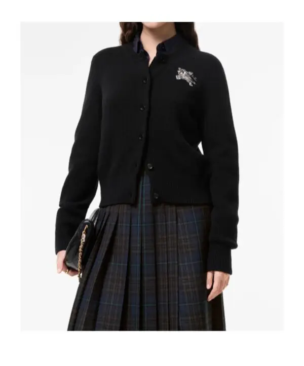Burberry Knight Wool Cashmere Cardigan