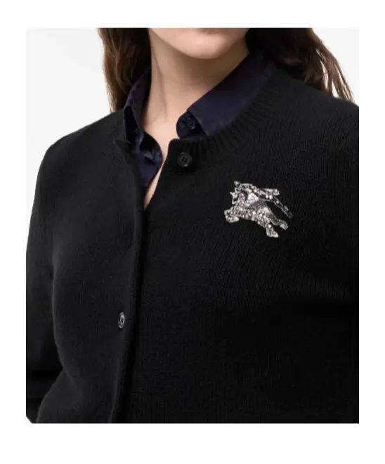 Burberry Knight Wool Cashmere Cardigan