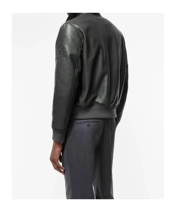 Burberry Leather Bloomsbury Bomber Jacket