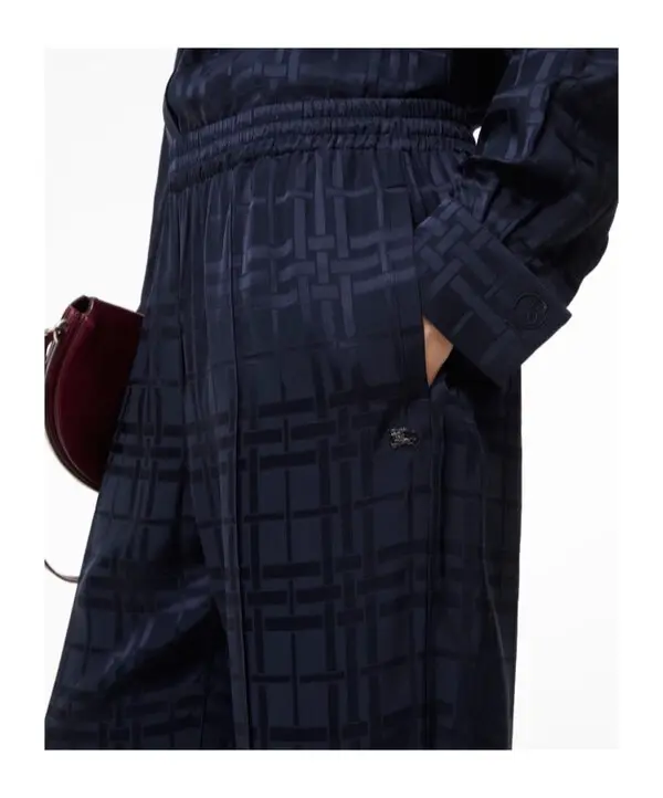 Burberry Check Silk Trousers