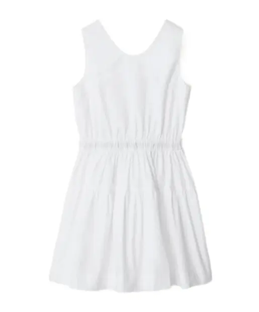 Burberry Check Trim Cotton Dress