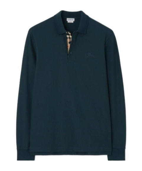 Burberry Long-sleeve Cotton Polo Shirt