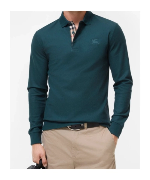 Burberry Long-sleeve Cotton Polo Shirt