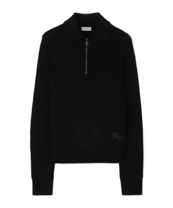 Burberry Cashmere Polo Shirt - Black