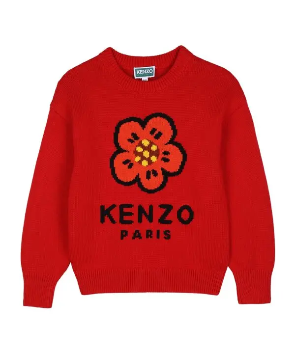 Kenzo Boke Flower Intarsia Knit Sweater
