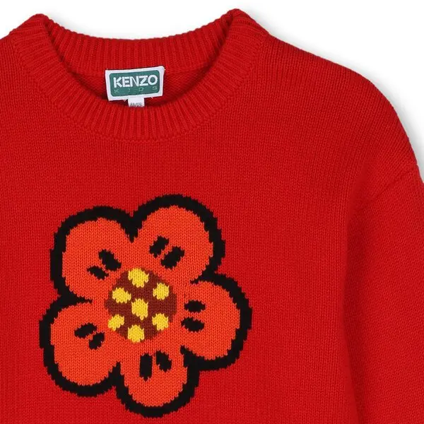 Kenzo Boke Flower Intarsia Knit Sweater