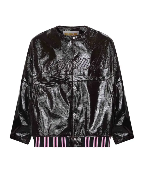 PDFCHANNEL Pdf Oversized Glossy Bomber Coat