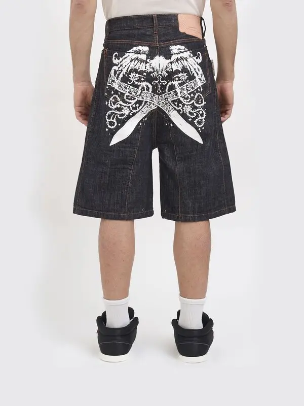 PDFCHANNEL Graphic Loose-fit Denim Shorts