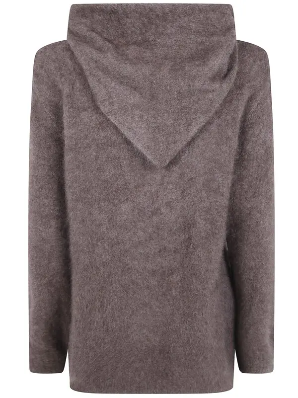 P.a.r.o.s.h Long-sleeved Hooded Knit Top