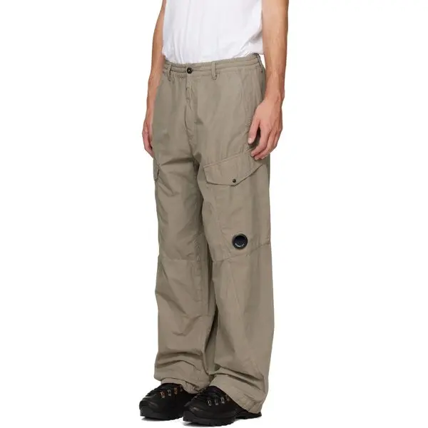 C.P. COMPANY Lens-detail Cargo Pants - Beige