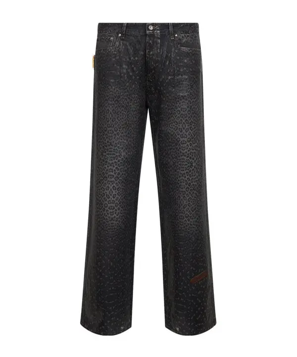 PDFCHANNEL Pdf Spotted Straight-leg Jeans