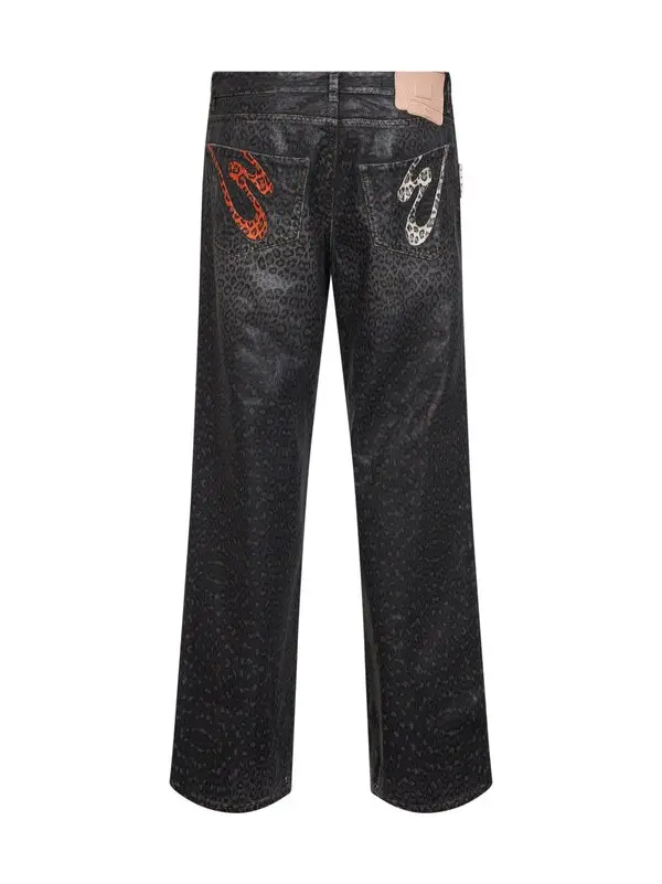 PDFCHANNEL Pdf Spotted Straight-leg Jeans