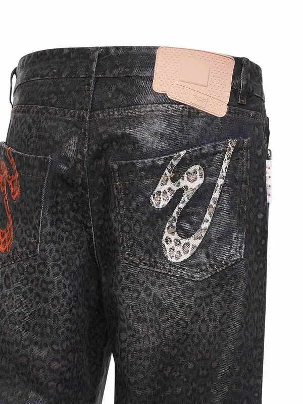 PDFCHANNEL Pdf Spotted Straight-leg Jeans