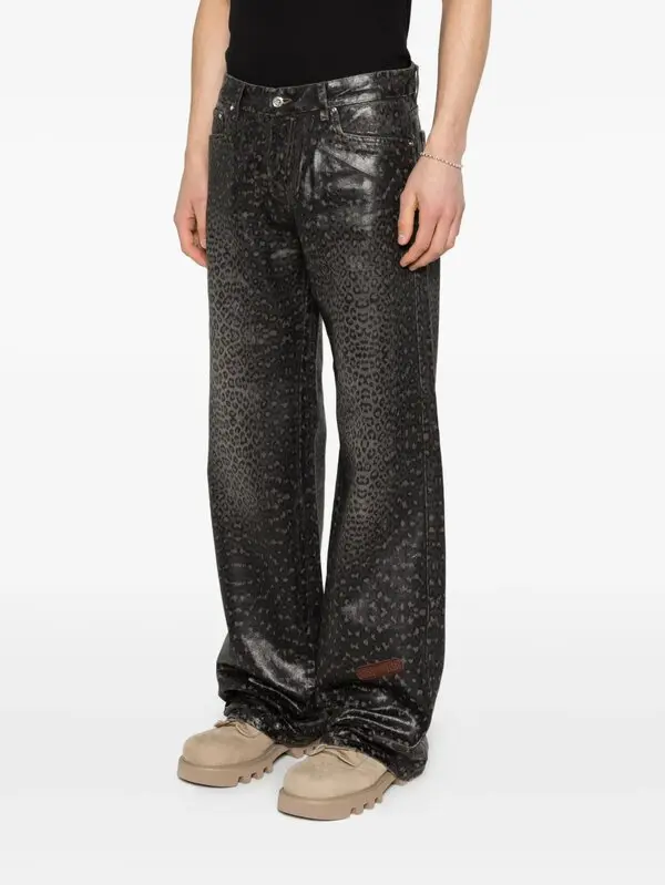 PDFCHANNEL Pdf Spotted Straight-leg Jeans