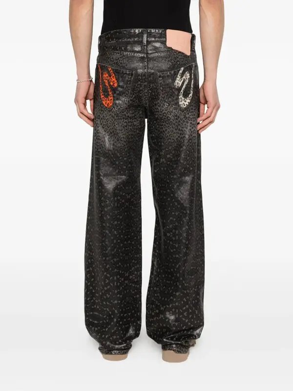 PDFCHANNEL Pdf Spotted Straight-leg Jeans