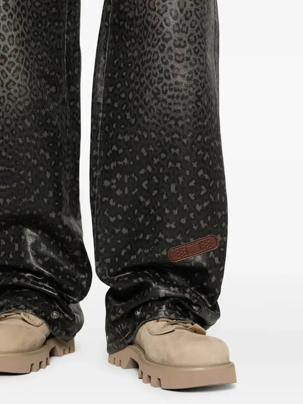 PDFCHANNEL Pdf Spotted Straight-leg Jeans