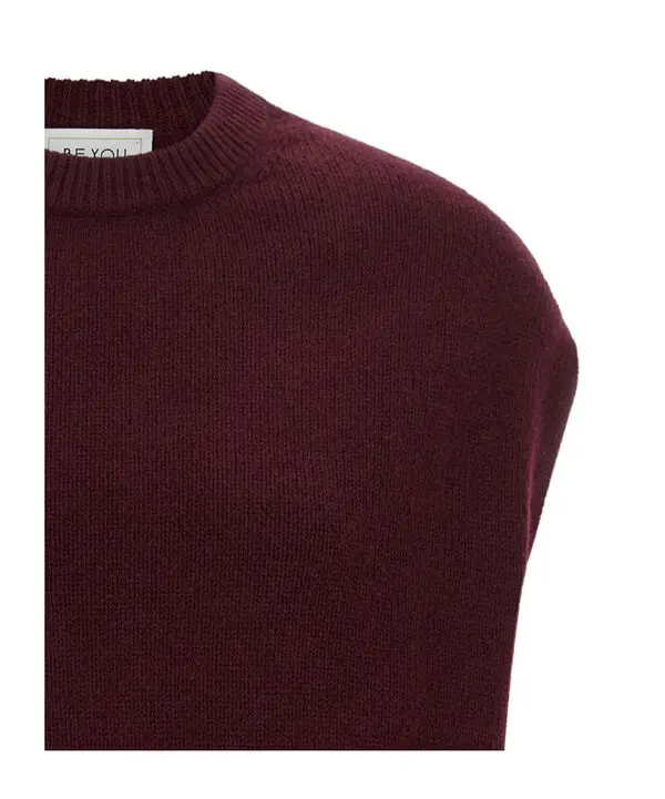 BE YOU Crew-neck Knit Vest