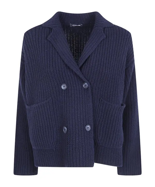 ANNECLAIRE Double Breasted Knitted Jacket
