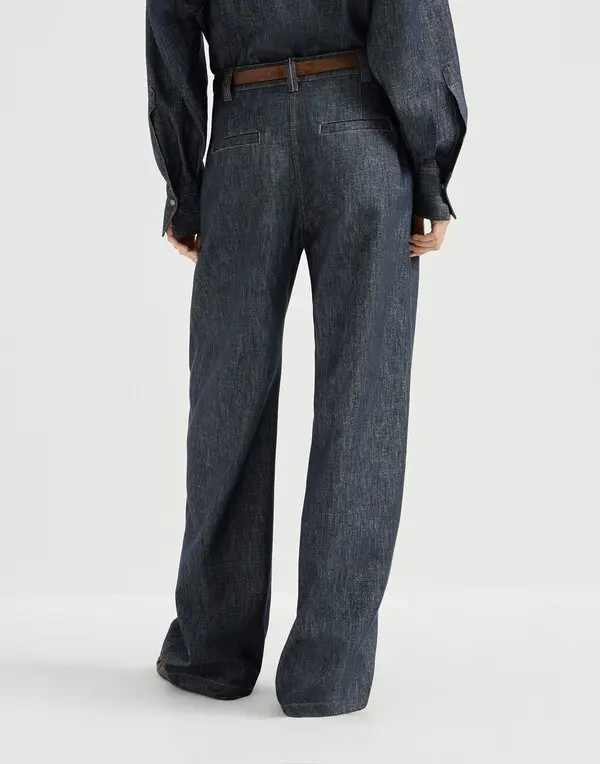 Brunello Cucinelli Sparkling Monili Denim Trousers - Black