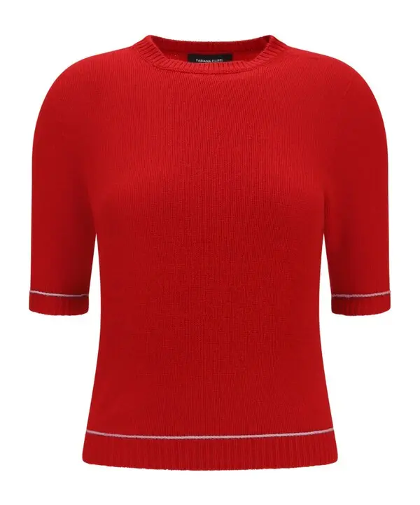 Fabiana Filippi Brushed Short-sleeve Knitted Top