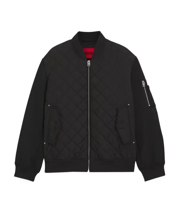 Hugo Boss Water-repellent Jacket In Mixed Materials