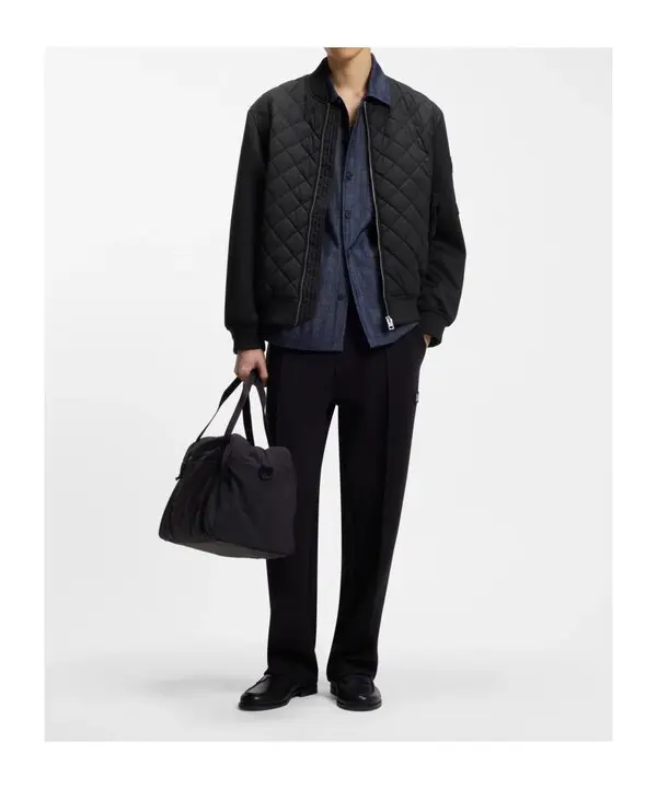 Hugo Boss Water-repellent Jacket In Mixed Materials