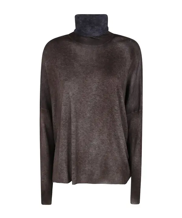 Avant Toi Drop-shoulder Roll-neck Pullover