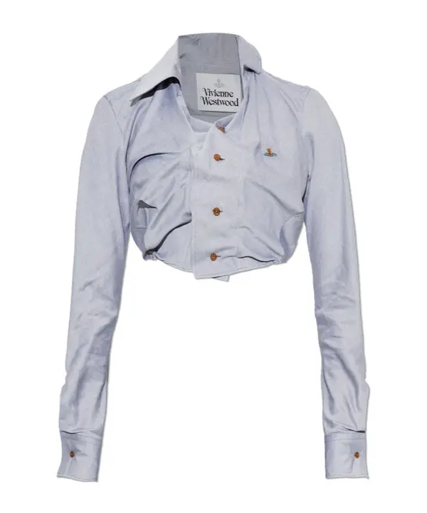 VIVIENNE WESTWOOD Cropped Drunken Shirt - Gray