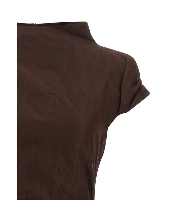 Magda Butrym Draped High-neck Mini Dress