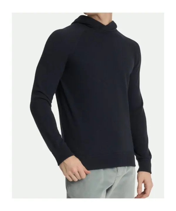 Malo Cashmere Raglan Hooded Sweatshirt - Blue