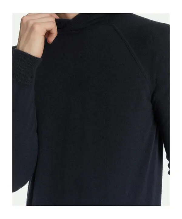 Malo Cashmere Raglan Hooded Sweatshirt - Blue
