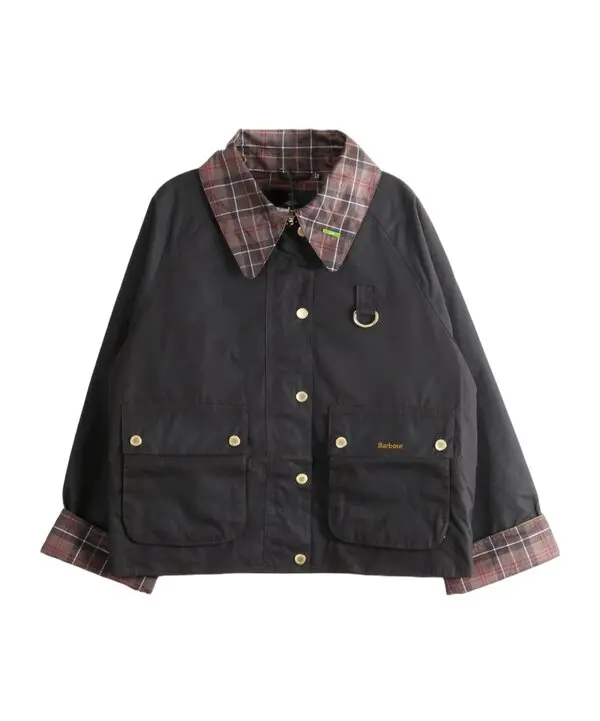 Barbour Icons Tartan Collar Spey Waxed Jacket
