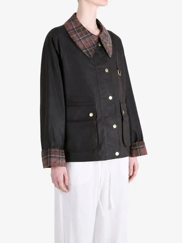 Barbour Icons Tartan Collar Spey Waxed Jacket