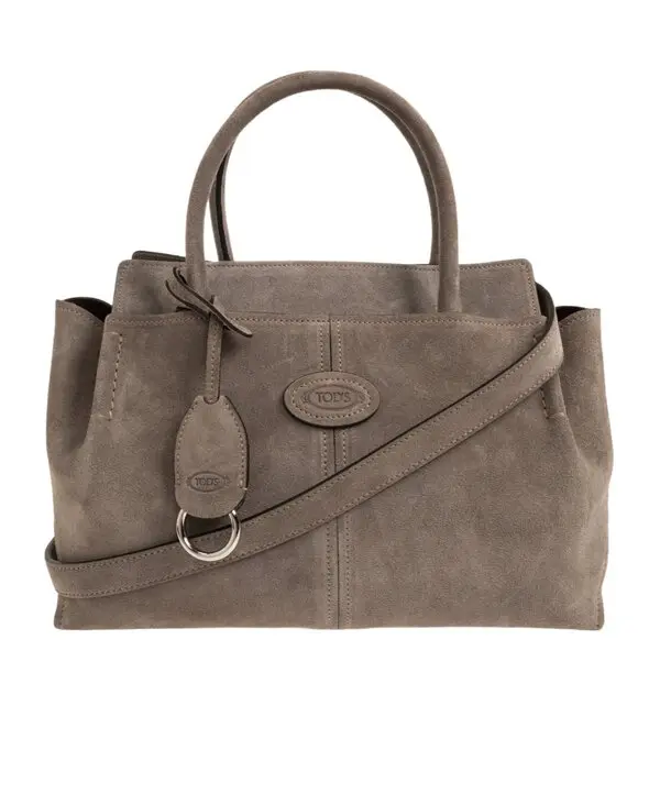 TOD'S Structured Suede Tote Bag