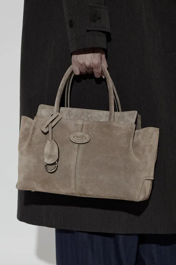 TOD'S Structured Suede Tote Bag