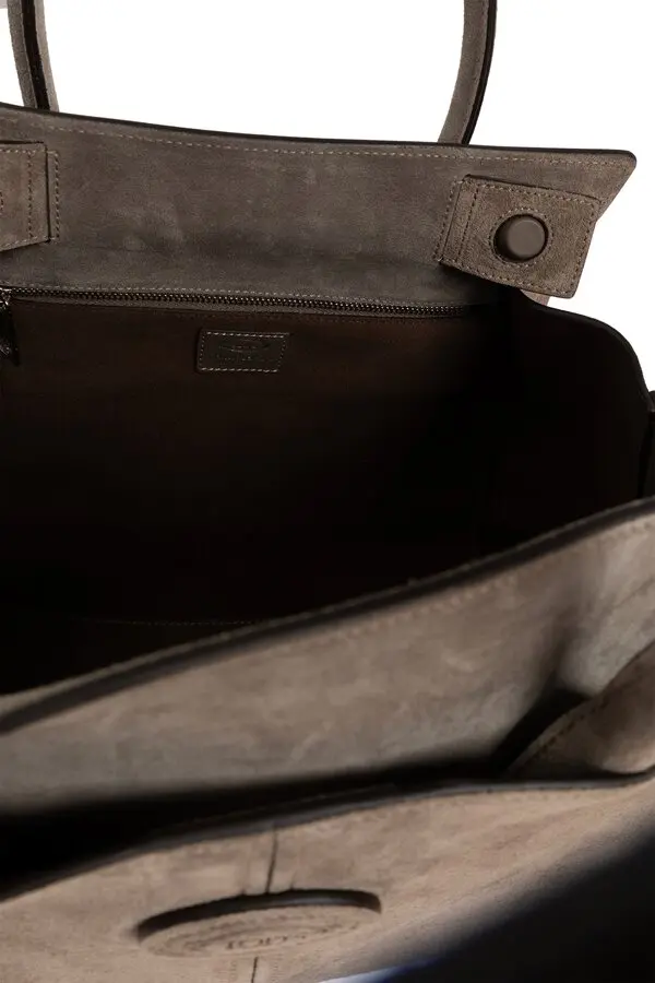 TOD'S Structured Suede Tote Bag