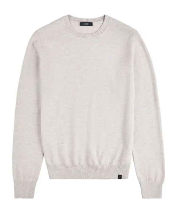 FAY Round-neck Jumper In Merinos Wool