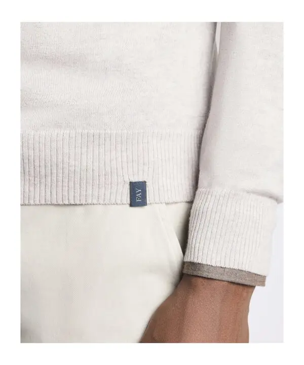 FAY Round-neck Jumper In Merinos Wool