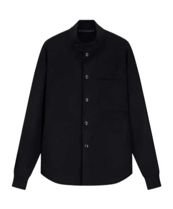 Giorgio Armani Double Cashmere Mandarin Collar Shirt Jacket