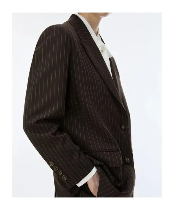 IBLUES Straight-cut Striped Blazer