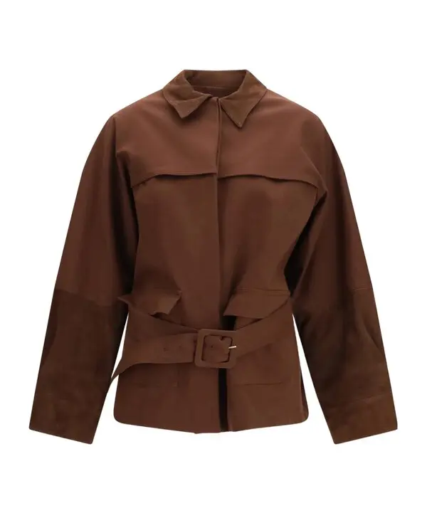 Fabiana Filippi Long-sleeve Casual Jacket - Brown
