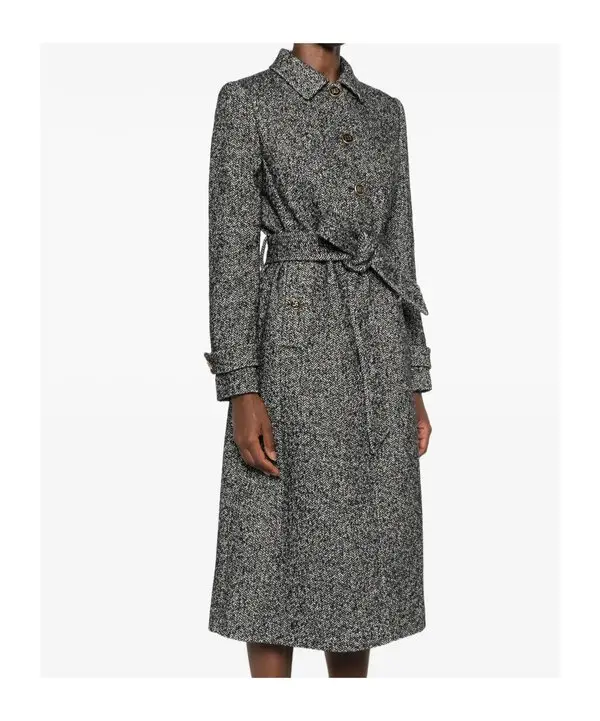 Dolce & Gabbana Dolce Gabbana Single-breasted Wool-blend Chevron Coat