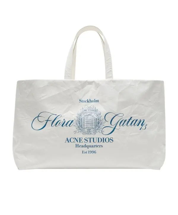 Acne Studios Leather Tote With Logo