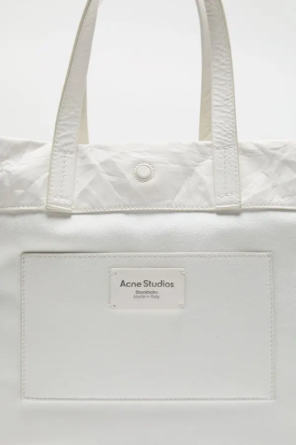 Acne Studios Leather Tote With Logo