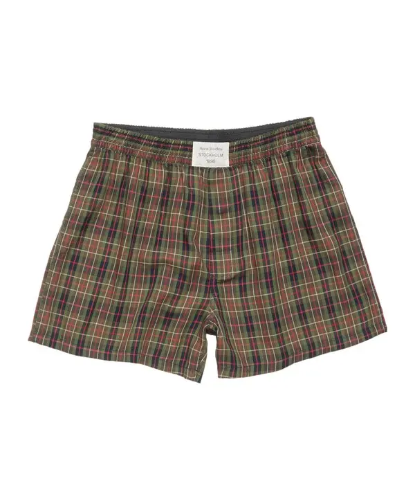 Acne Studios Plaid Casual Shorts - Green Multicolour